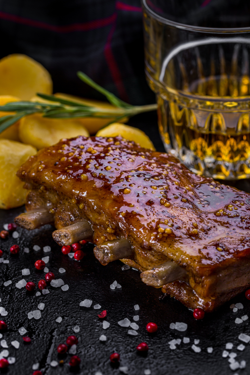 Honey-Mustard Glazed Ribs in Oven and Broiler - Baya Secret Recipes