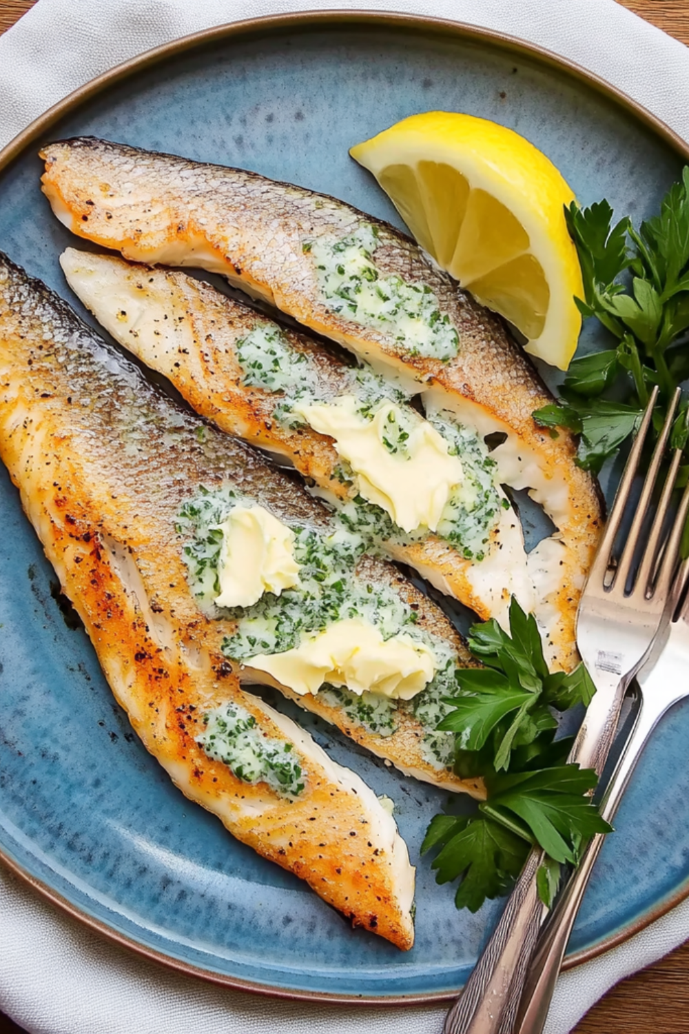 Bobby Flay Grilled Butterflied Trout with Lemon-Parsley Butter - Baya ...