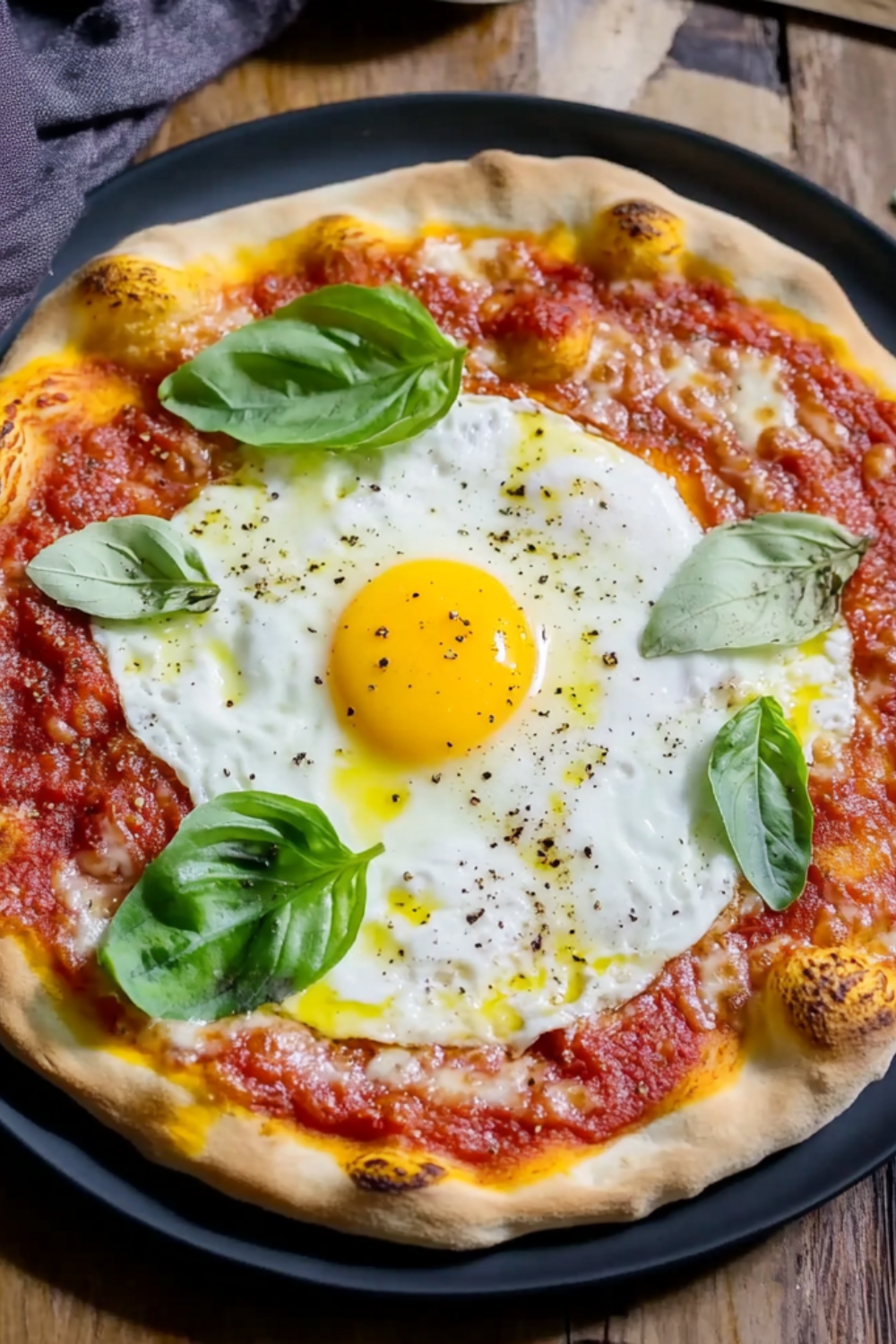 Bobby Flay Margherita Pizza with a Fried Egg - Baya Secret Recipes