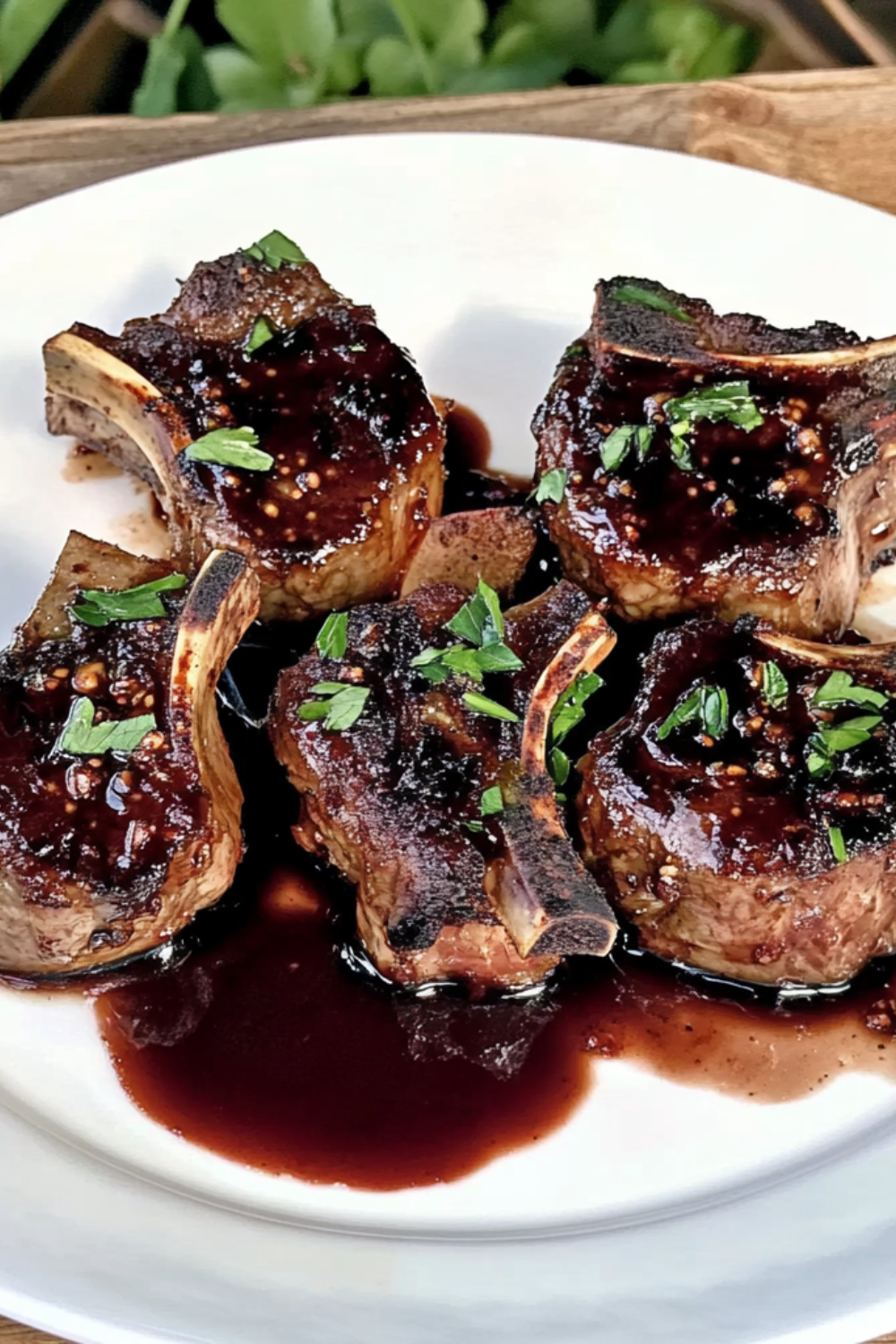 Grilled Lamb Porterhouse with Fig-Cascabel Sauce - Baya Secret Recipes